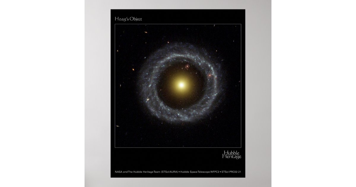 Hoag's Object Hubble Telescope Photo Poster | Zazzle