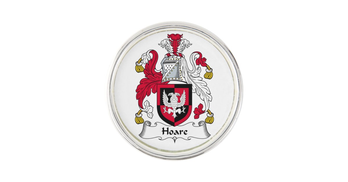 Hoare Family Crest Lapel Pin | Zazzle