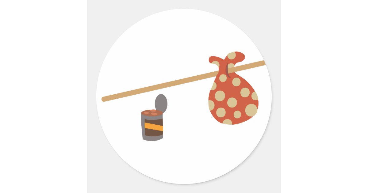 Hobo Sack Classic Round Sticker | Zazzle
