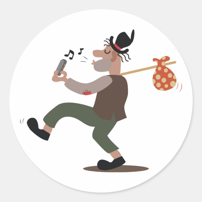 Hobo Whistle Classic Round Sticker | Zazzle.com