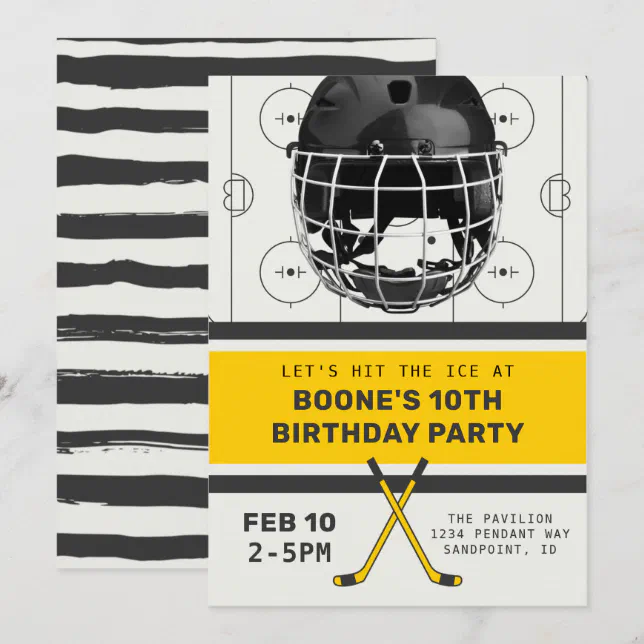 Hockey Birthday Invitation | Hockey Party | Zazzle