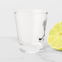 Hockey Design Shot Glass | Zazzle