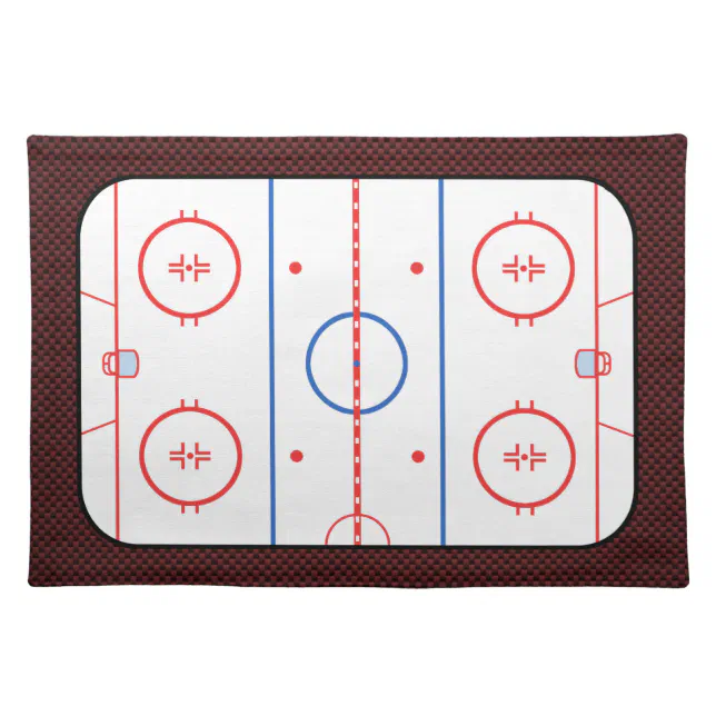 Hockey Game Companion Rink Diagram Placemat | Zazzle