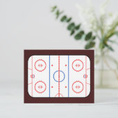 Hockey Game Companion Rink Diagram Postcard | Zazzle