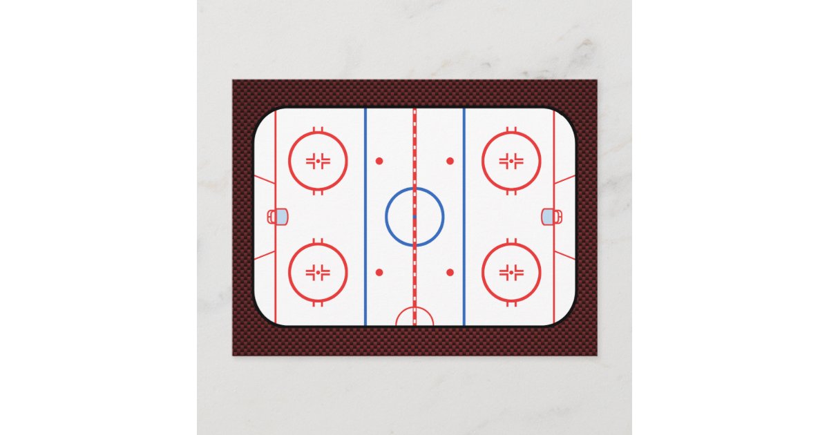 Hockey Game Companion Rink Diagram Postcard | Zazzle