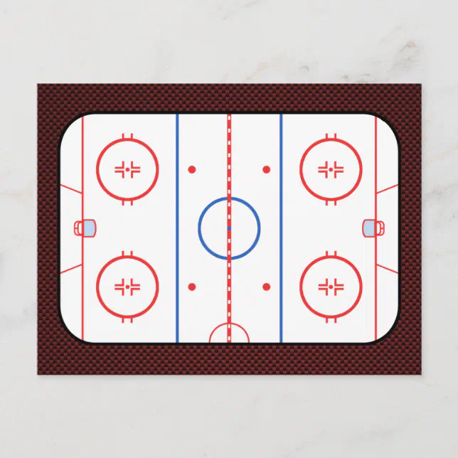 Hockey Game Companion Rink Diagram Postcard | Zazzle