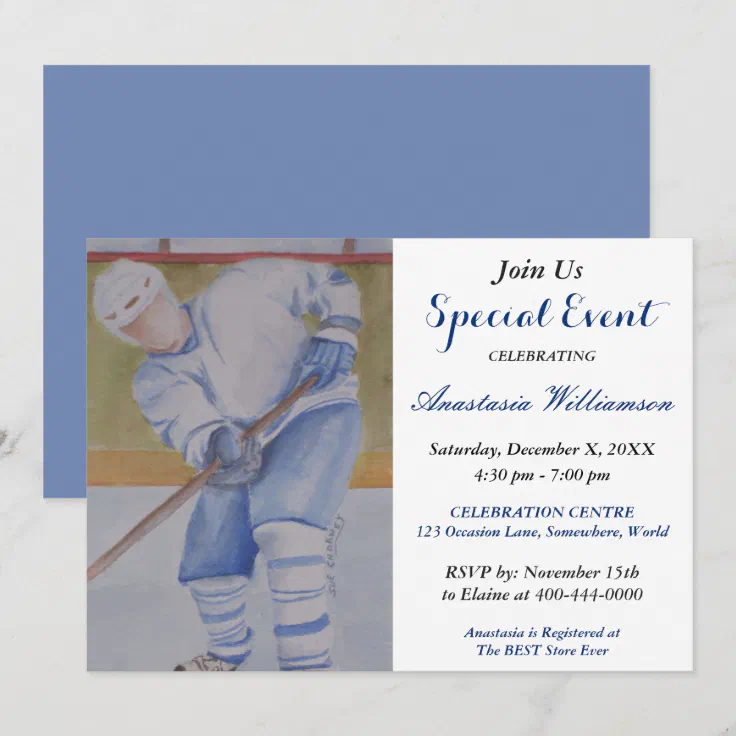 HOCKEY GAME PARTY EVENT INVITE | Zazzle