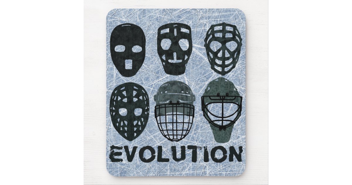 Hockey Goalie Mask Evolution Mouse Pad | Zazzle