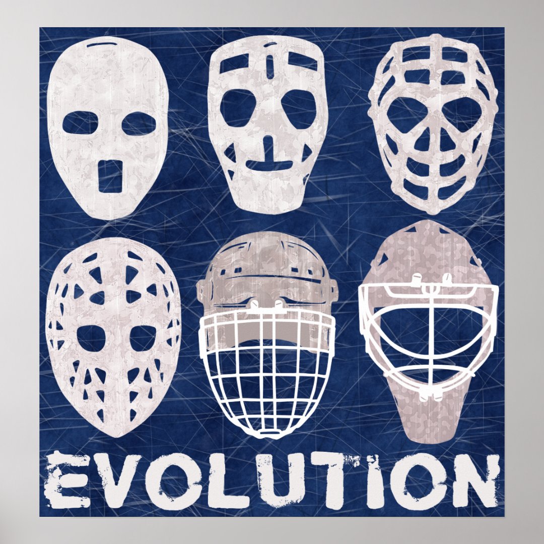 Hockey Goalie Mask Evolution Poster | Zazzle