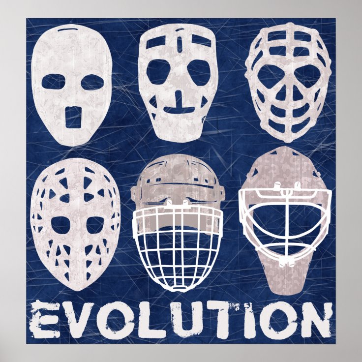 Hockey Goalie Mask Evolution Poster | Zazzle