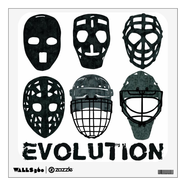 Hockey Goalie Mask Evolution Wall Decal | Zazzle