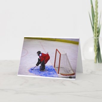 hockey goalkeeper card | Zazzle