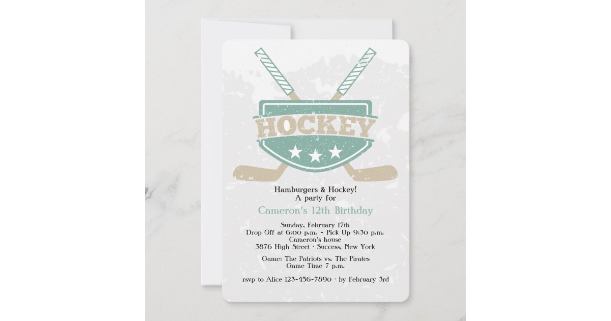 Hockey Invitation | Zazzle