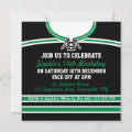 Hockey Jersey Themed Party Invites Template, Green | Zazzle