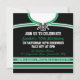 Hockey Jersey Themed Party Invites Template, Green | Zazzle