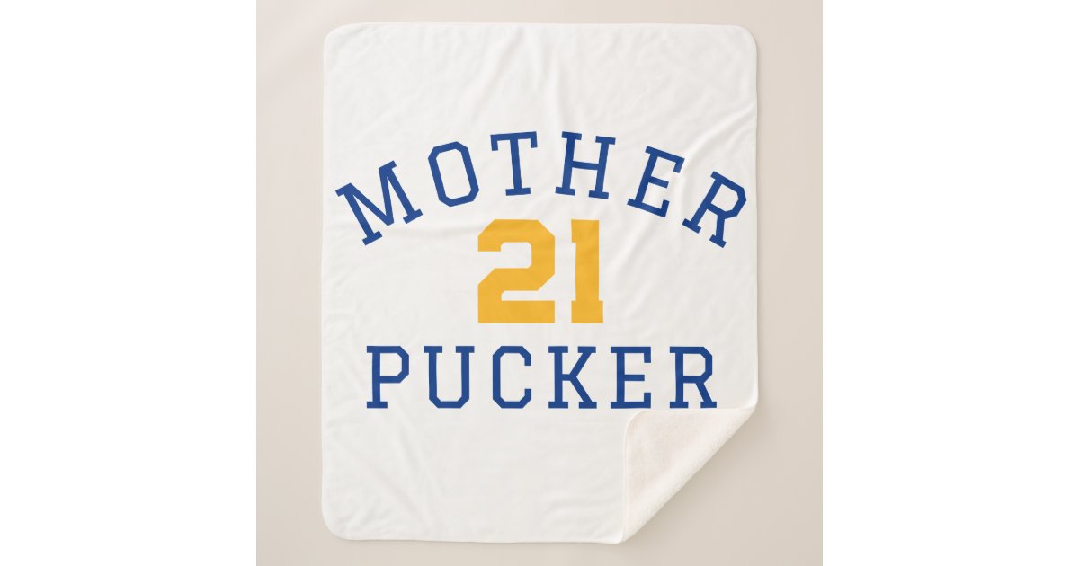 Hockey Mom Blanket Mother Pucker Custom Number | Zazzle