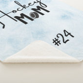 Hockey mom rink gear blanket calligraphy blue ice | Zazzle