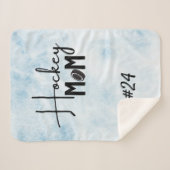 Hockey mom rink gear blanket calligraphy blue ice | Zazzle