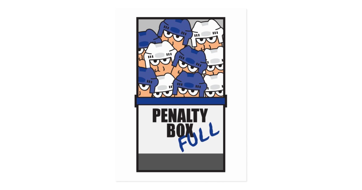 Hockey Penalty Box Full Postcard | Zazzle