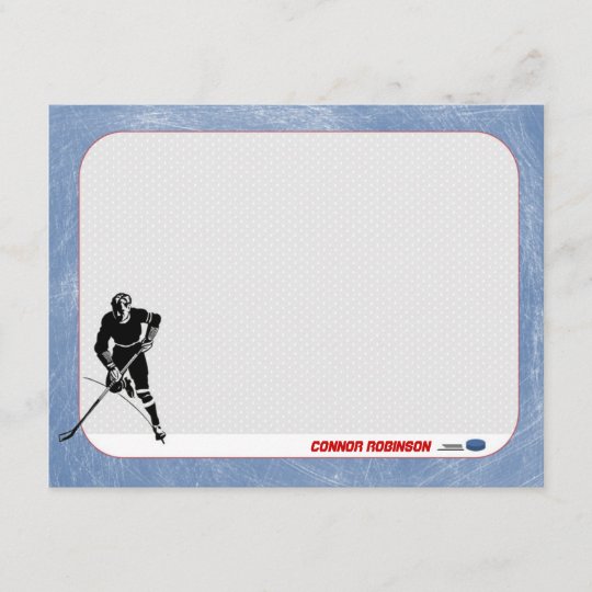Hockey Personalized Note Cards | Zazzle.com