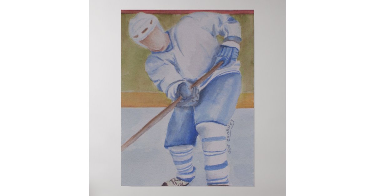 Hockey Player Poster | Zazzle