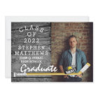 Hockey Player Sports Rustic Photo Graduation Invitation | Zazzle.com