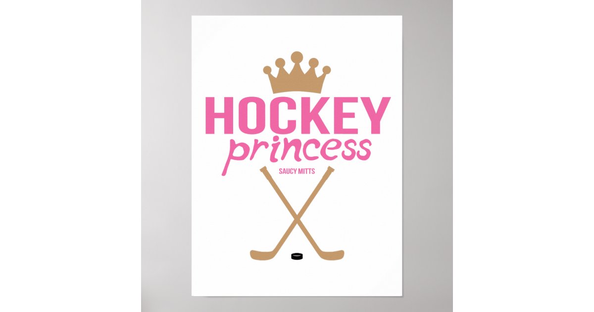 Hockey Princess Pink Girls Hockey Sticks Poster | Zazzle