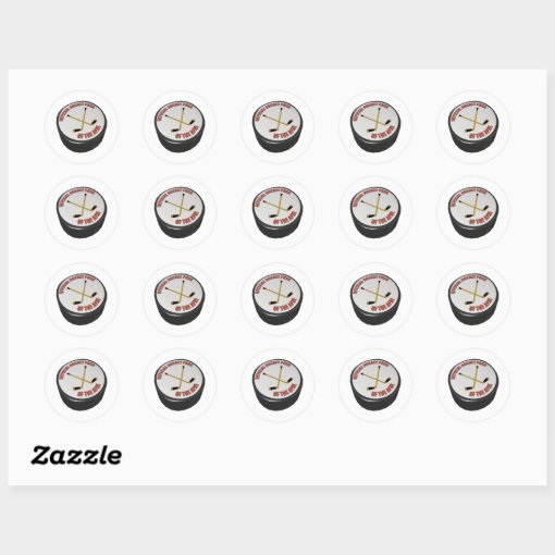 Hockey Puck Classic Round Sticker | Zazzle