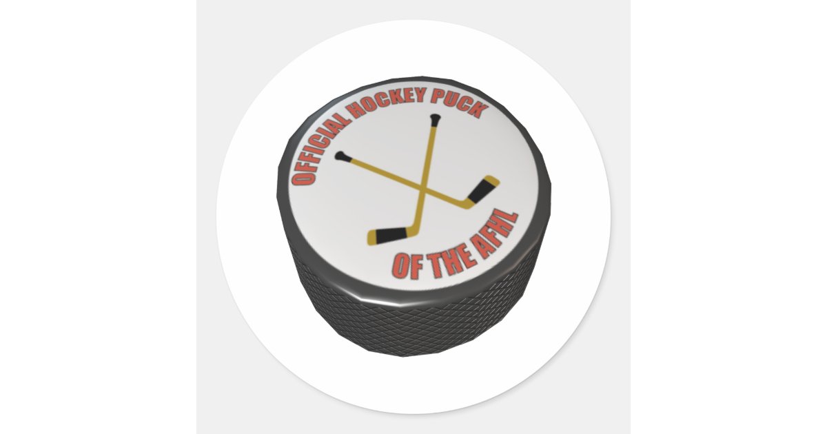 Hockey Puck Classic Round Sticker | Zazzle