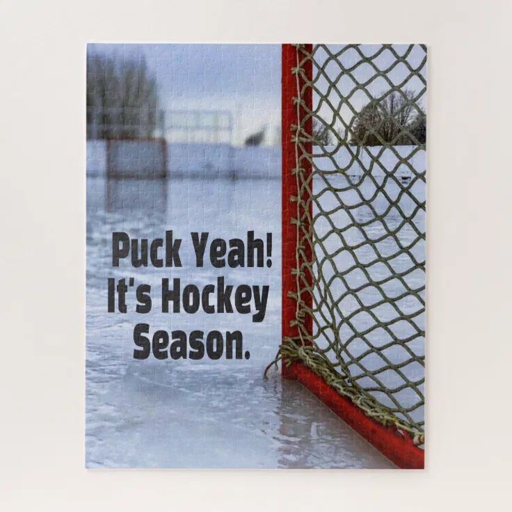 Hockey Season Ice Cold Funny Humor Puck Jigsaw Puzzle | Zazzle