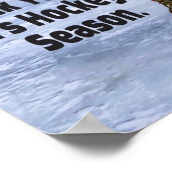 Hockey Season Ice Cold Funny Humor Puck Poster | Zazzle