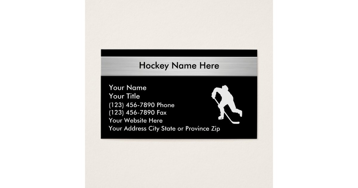 Hockey Sports Business Cards | Zazzle.com