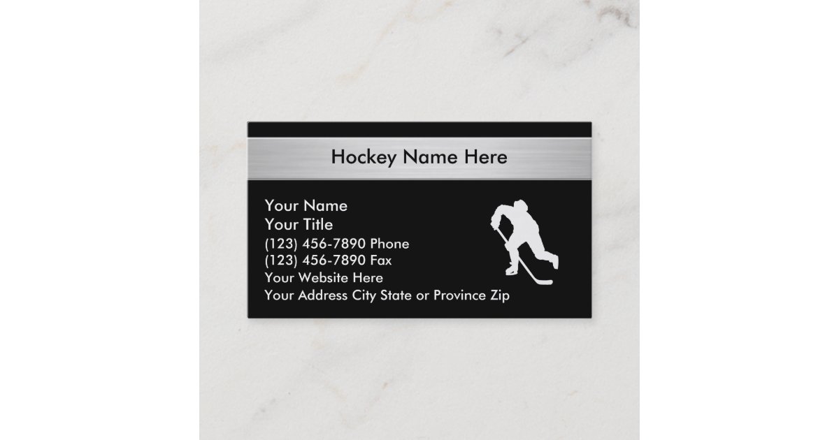 Hockey Sports Business Cards | Zazzle
