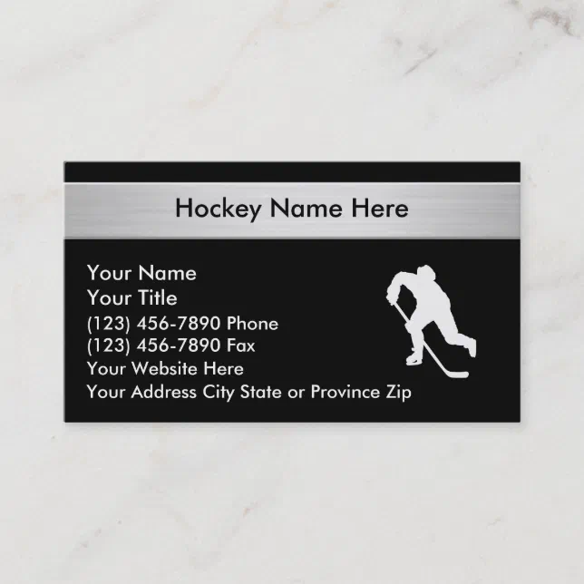 Hockey Sports Business Cards | Zazzle
