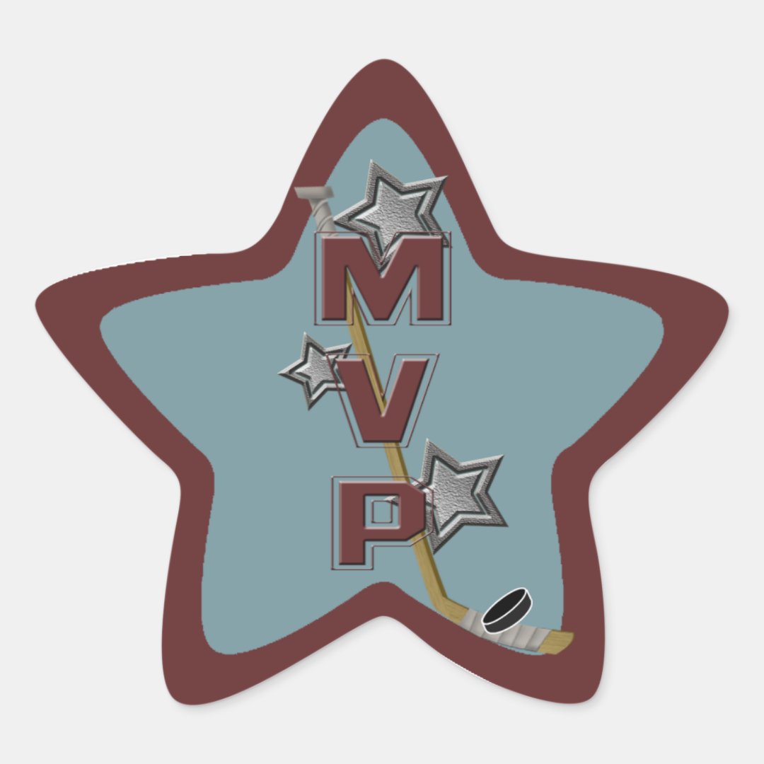 Hockey Star MVP Sticker | Zazzle