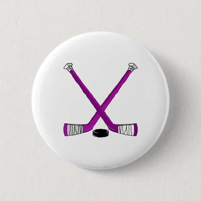 Hockey Sticks Button | Zazzle