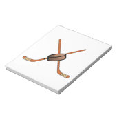 Hockey Sticks & Puck Notepad | Zazzle