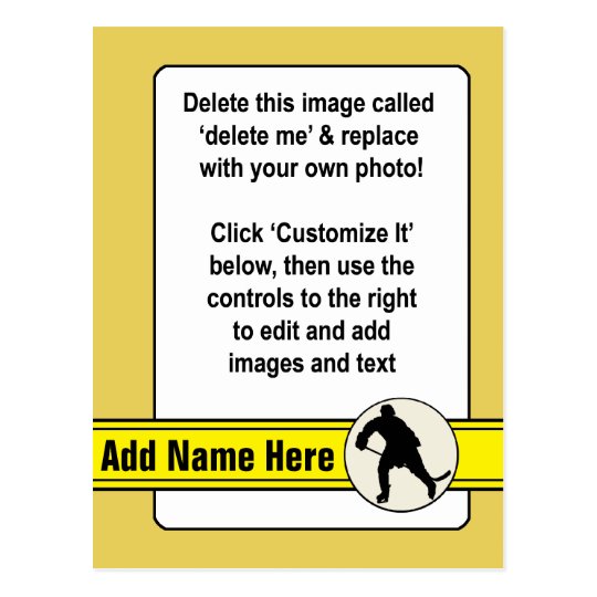 Hockey Trading Card Template | Zazzle.com