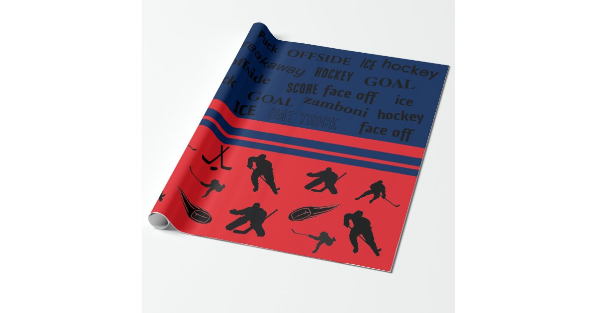 Hockey Wrapping Paper | Zazzle