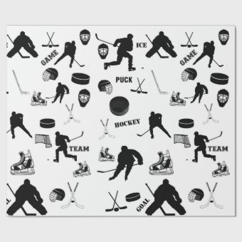 Hockey Wrapping Paper | Zazzle