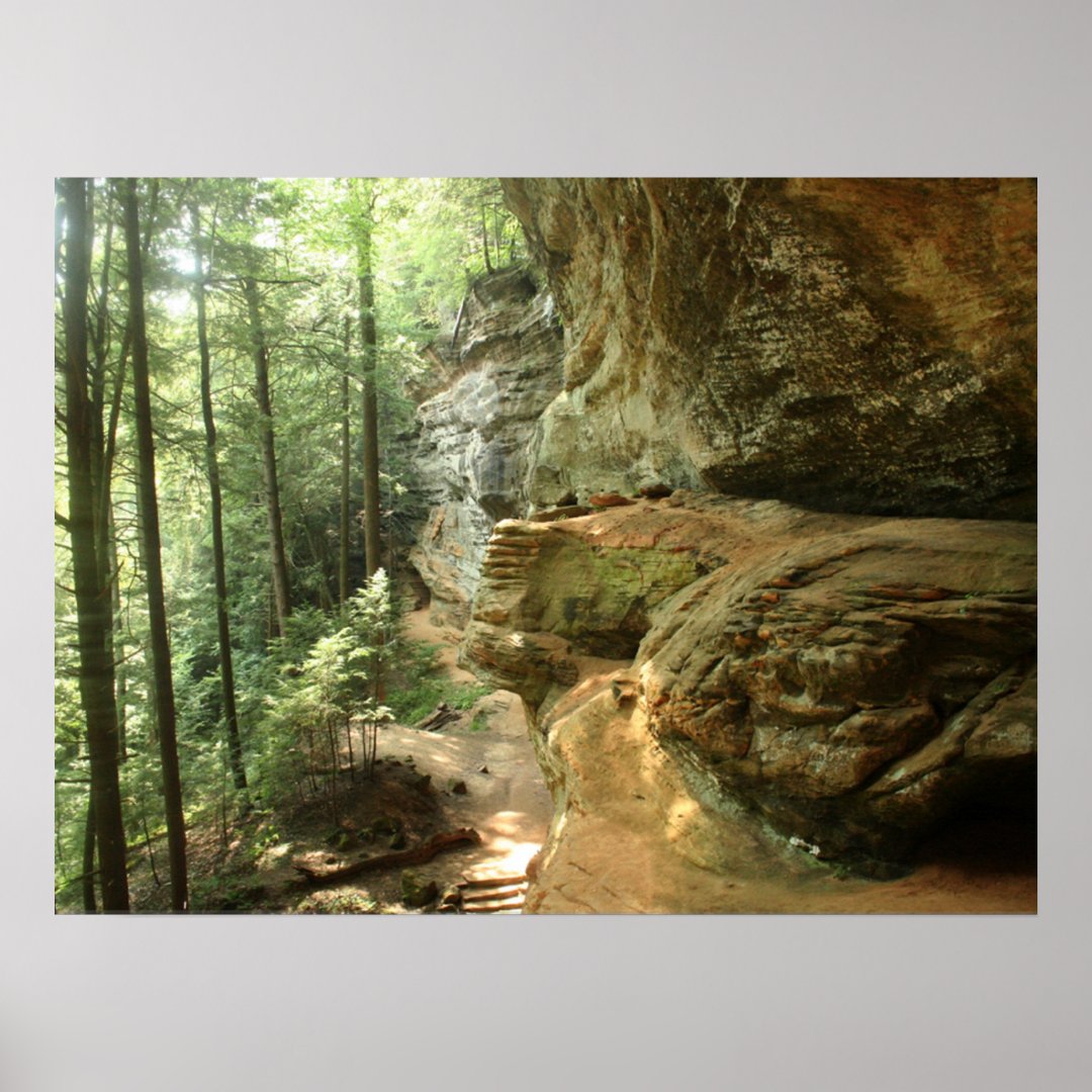 Hocking Hills Cliff Poster | Zazzle