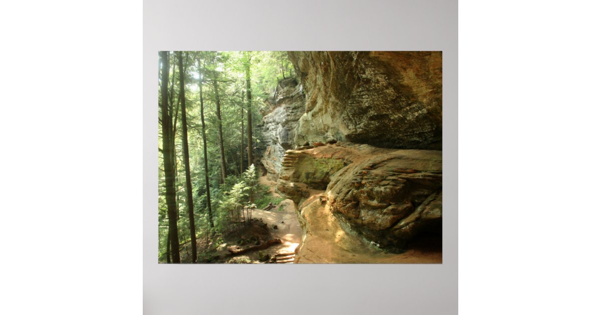 Hocking Hills Cliff Poster | Zazzle
