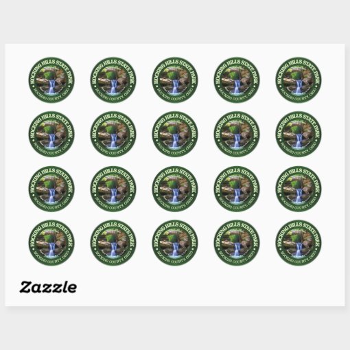 Hocking Hills State Park Classic Round Sticker | Zazzle