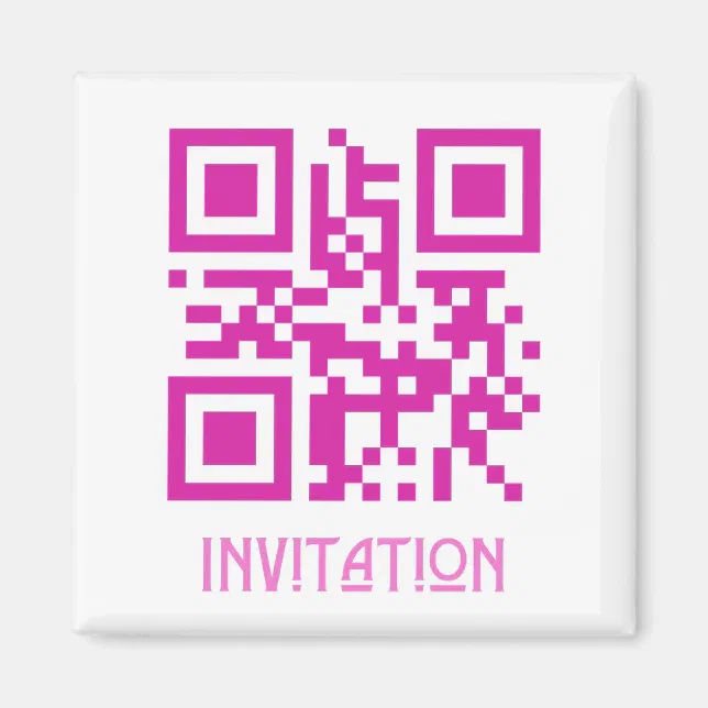 HOCO Invitation, QR Code encoded message.b Magnet | Zazzle