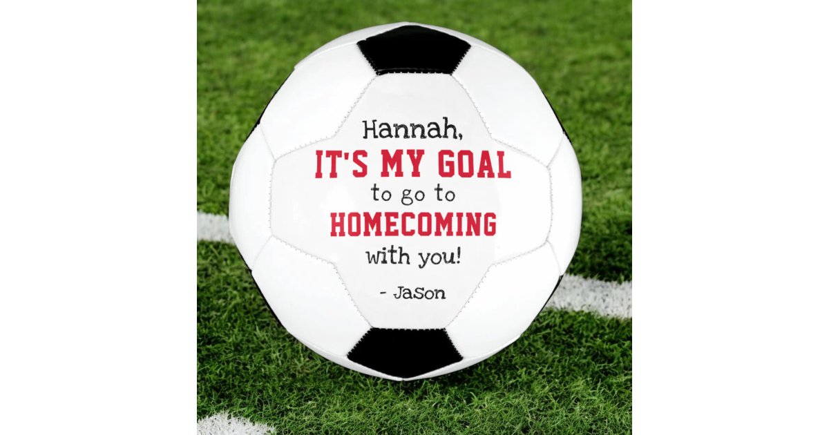 HOCO proposal Promposal Ask To Homecoming Soccer Ball | Zazzle