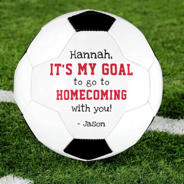 HOCO proposal Promposal Ask To Homecoming Soccer Ball | Zazzle