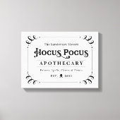 Hocus Pocus Apothecary Black and White Halloween Canvas Print | Zazzle