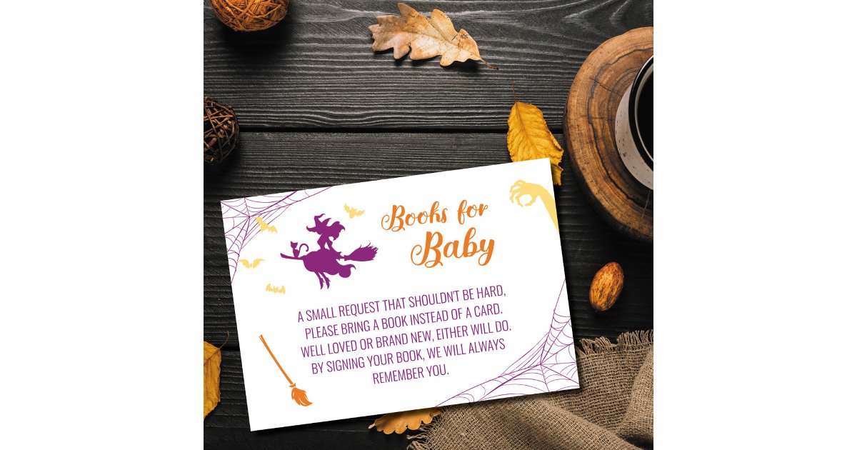 Hocus Pocus Baby Shower Books for Baby Card | Zazzle
