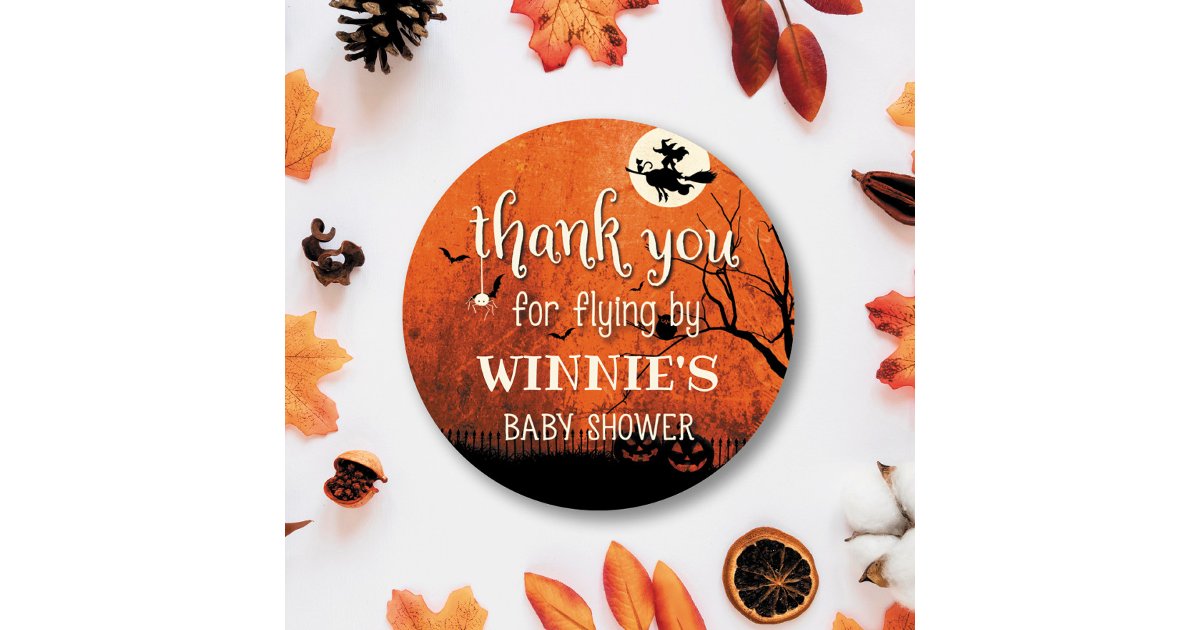 Hocus Pocus Baby Shower Circle Sticker | Zazzle