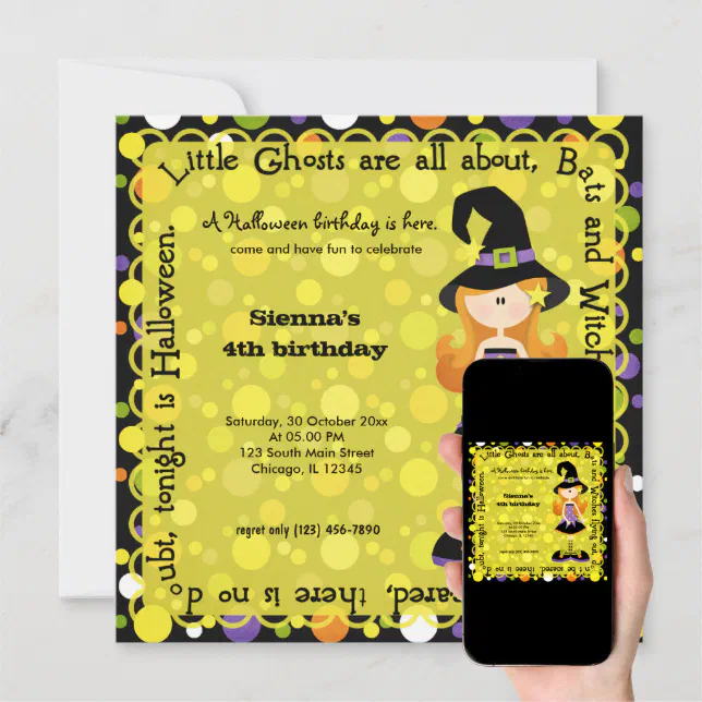 Hocus Pocus Birthday Invitation | Zazzle